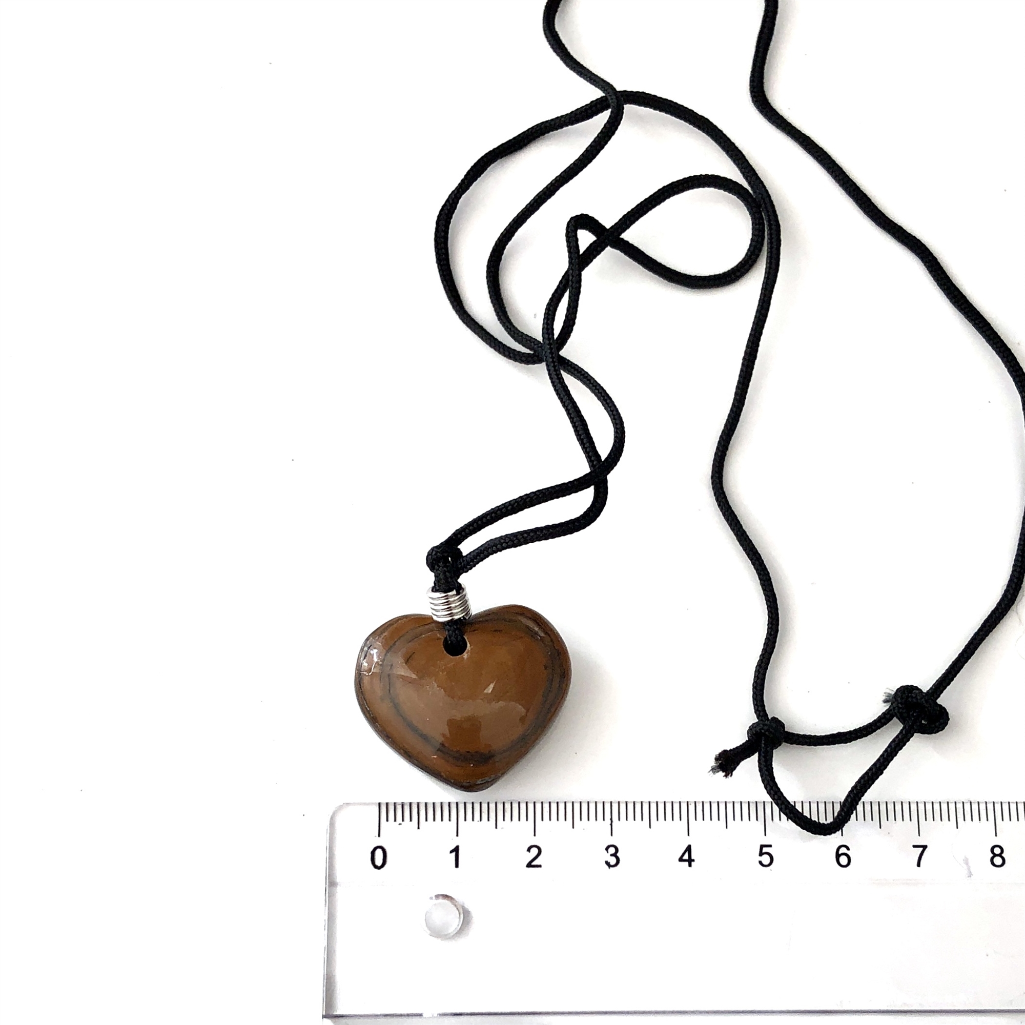 Tigerøje Hjerte Halskæde Vedhæng Krystaller Sten Krystalgrotten